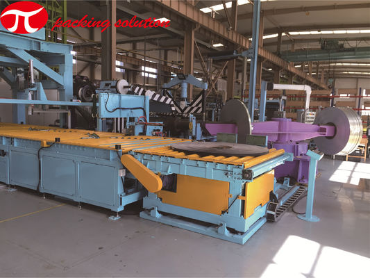 380V Automatic Steel Coil Packing Line With Stacking System And ...