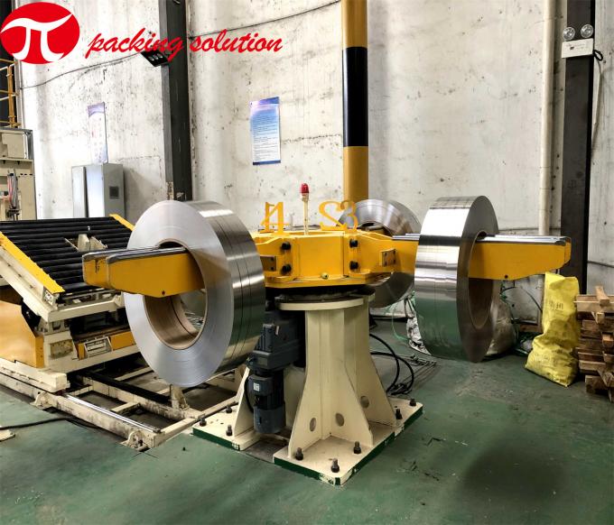 380V Automatic Steel Coil Packing Line With Stacking System And ...